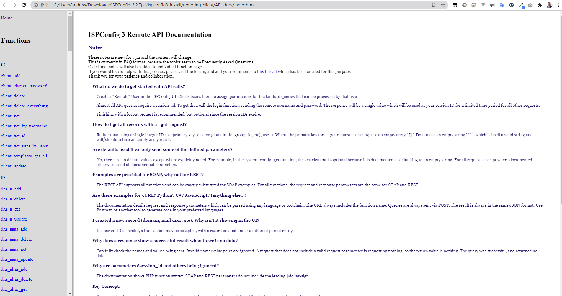 First Time Test ISPConfig API Andrew Choi My Knowledge Blog